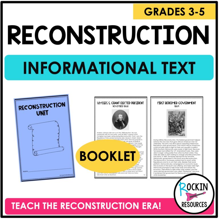 Reconstruction Informational Text Booklet - Rockin Resources