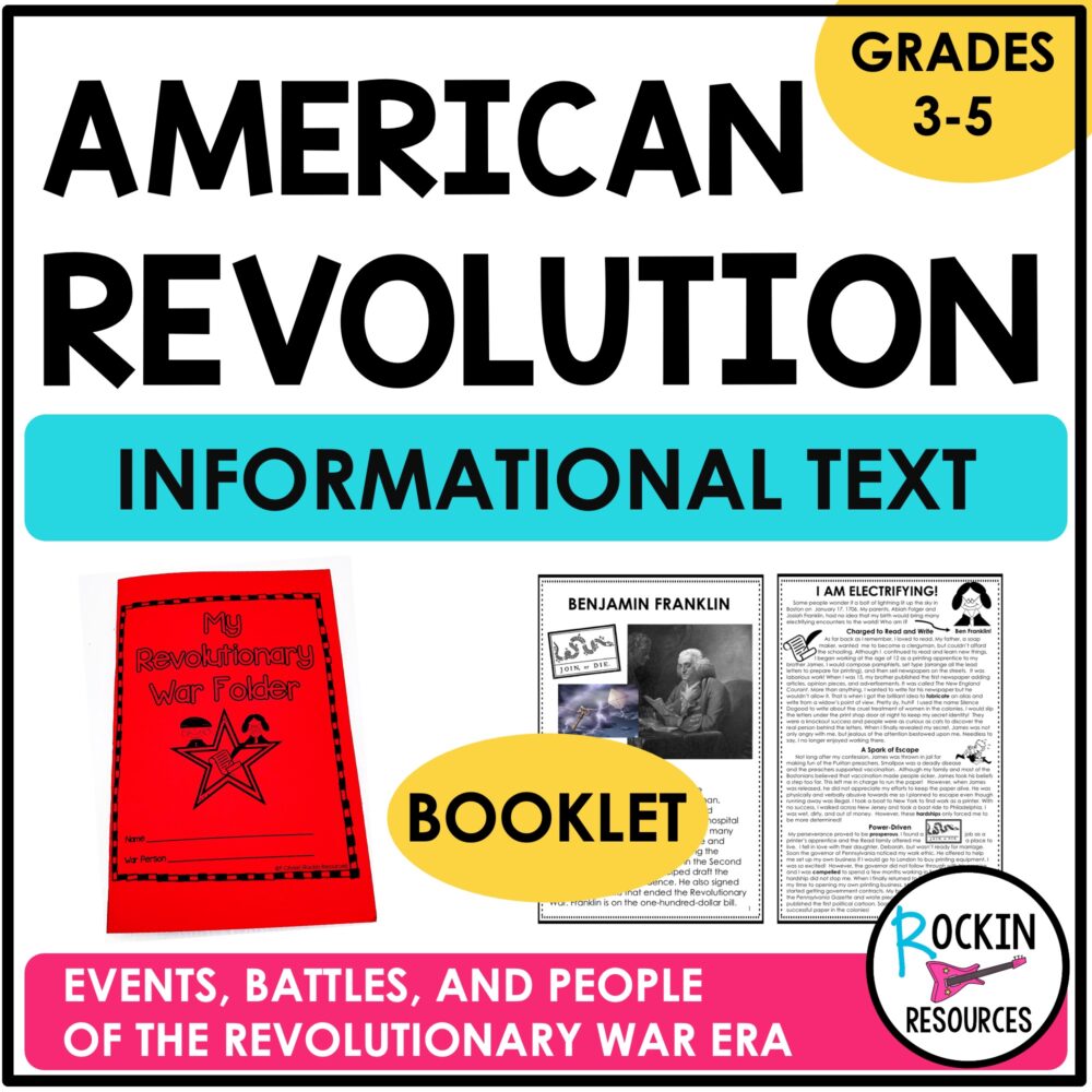 Revolutionary War Informational Text Booklet - Rockin Resources