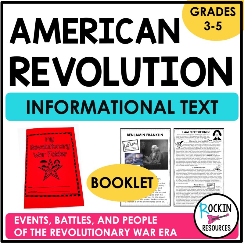 Revolutionary War Informational Text Booklet - Rockin Resources