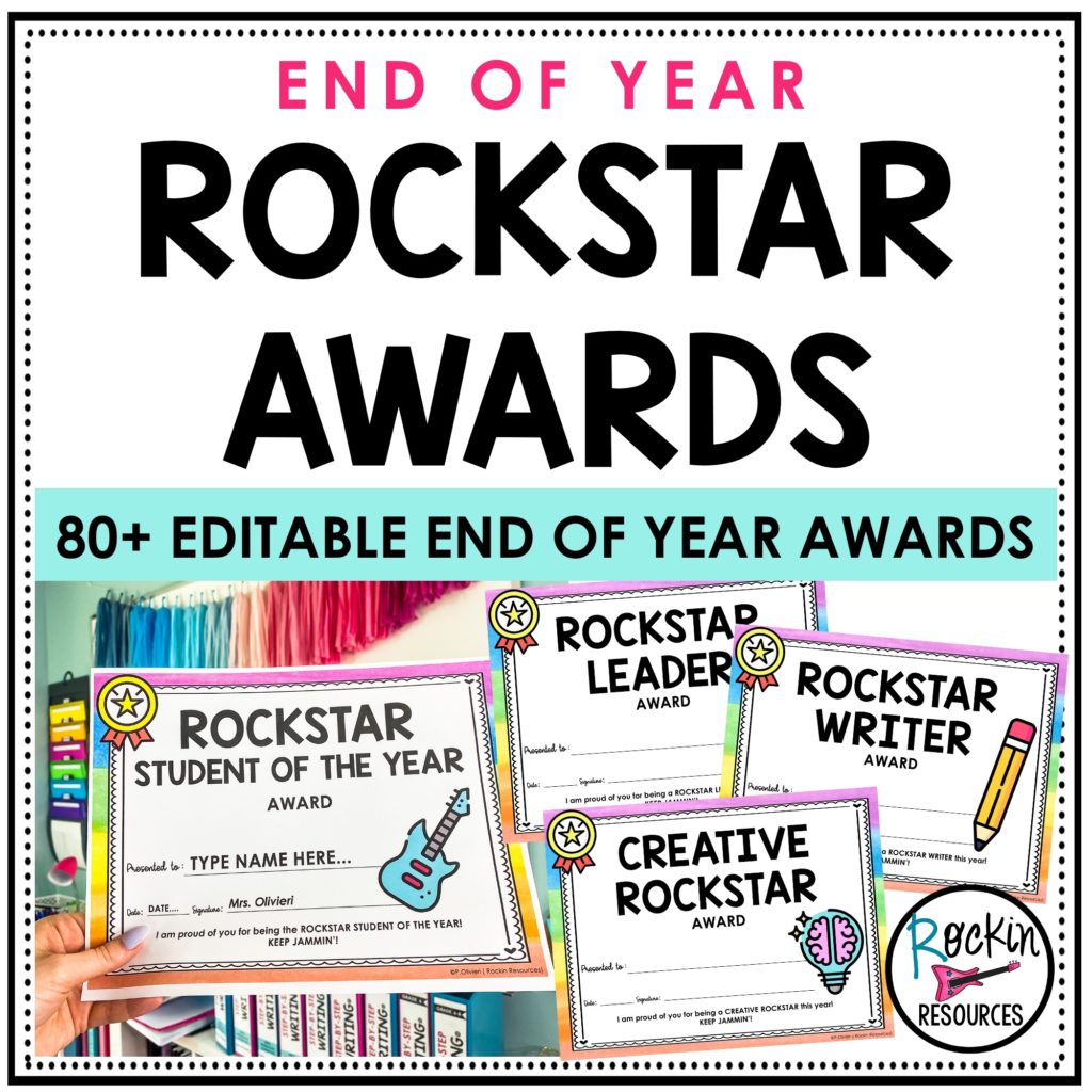 Rockstar End of Year Awards | Editable - Rockin Resources