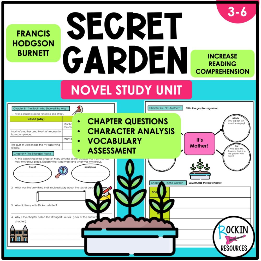 Secret Garden Novel Study | Digital and Print - Rockin Resources