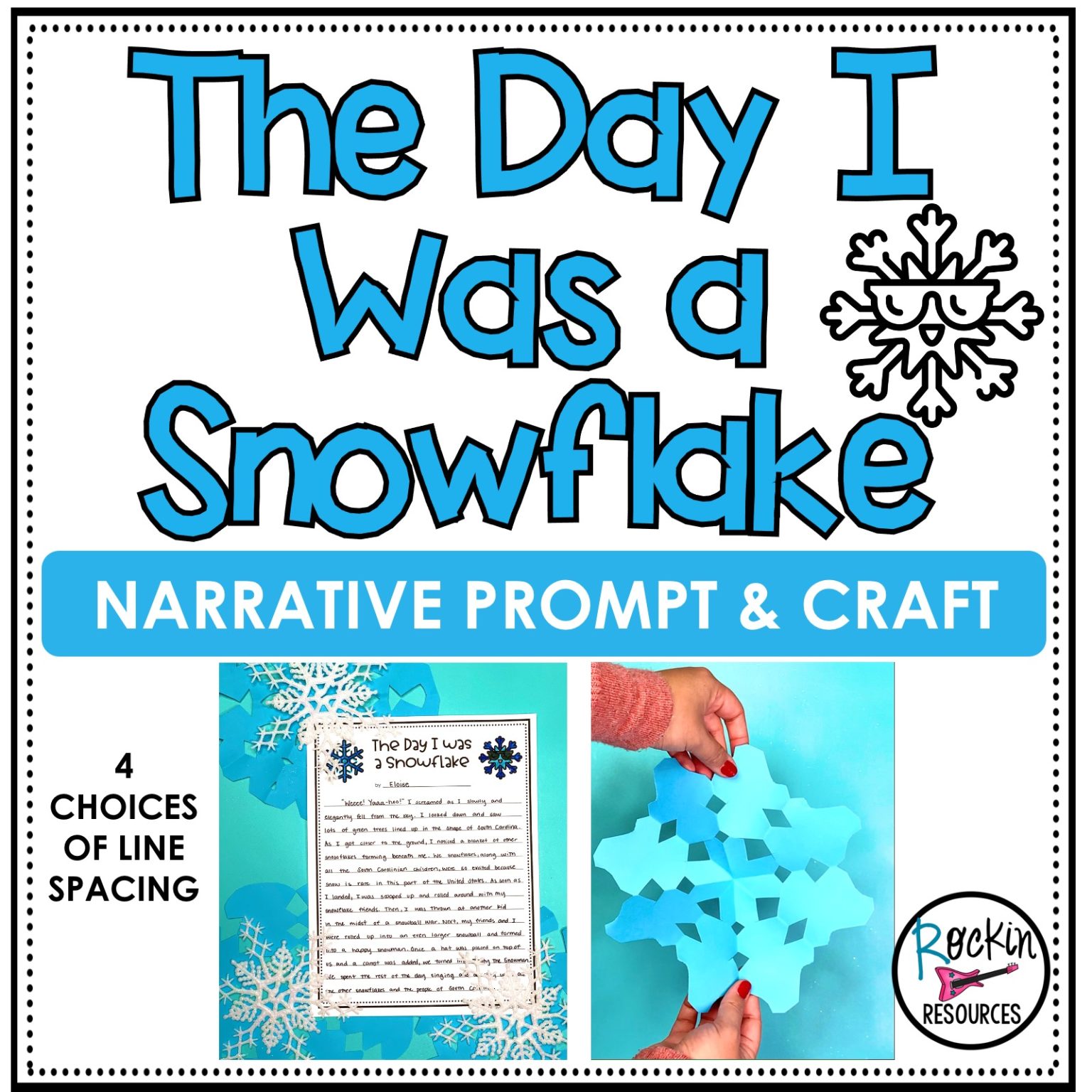 Snowflake Narrative Writing | WINTER WRITING ACTIVITY | SNOWFLAKE CRAFT ...