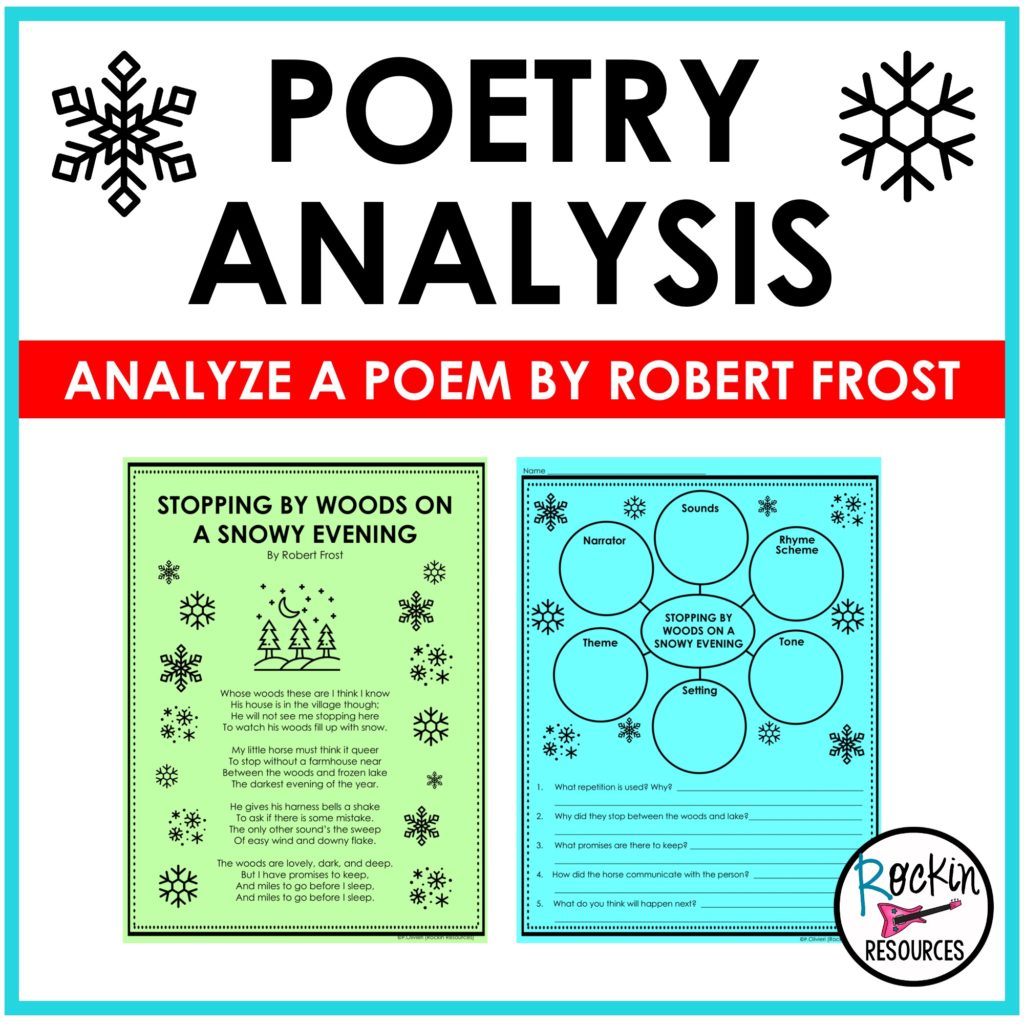 Poetry Analysis | Stopping by Woods on Snowy Evening | Christmas Poetry ...