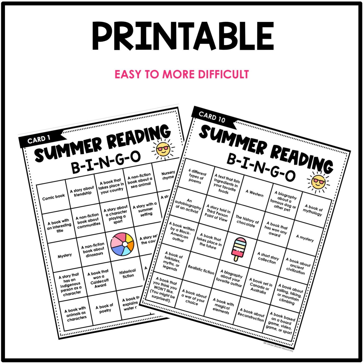 Summer Reading BINGO - Rockin Resources