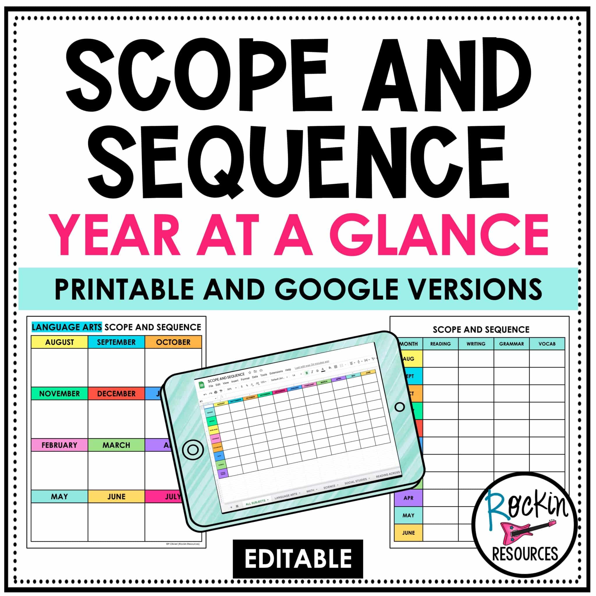 Scope and Sequence Templates - Lesson Plan Templates - Pacing Guide ...
