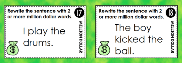 Writing Mini Lesson #28- Million Dollar Words- WORD CHOICE - Rockin ...