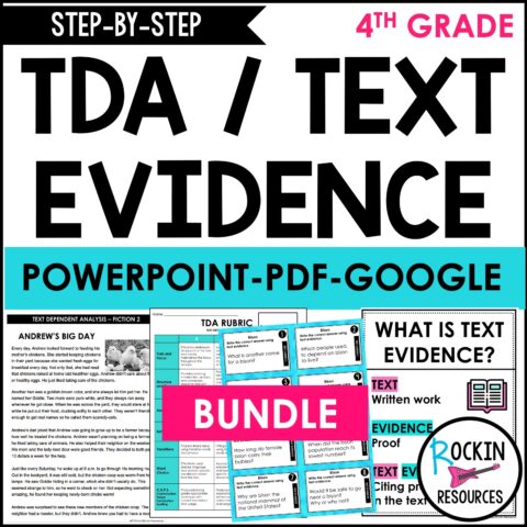 TEXT DEPENDENT ANALYSIS 4TH GRADE AND TEXT EVIDENCE UNIT BUNDLE ...
