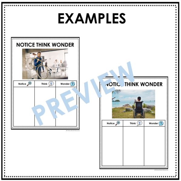 Notice, Think, Wonder - Critical Thinking - Rockin Resources