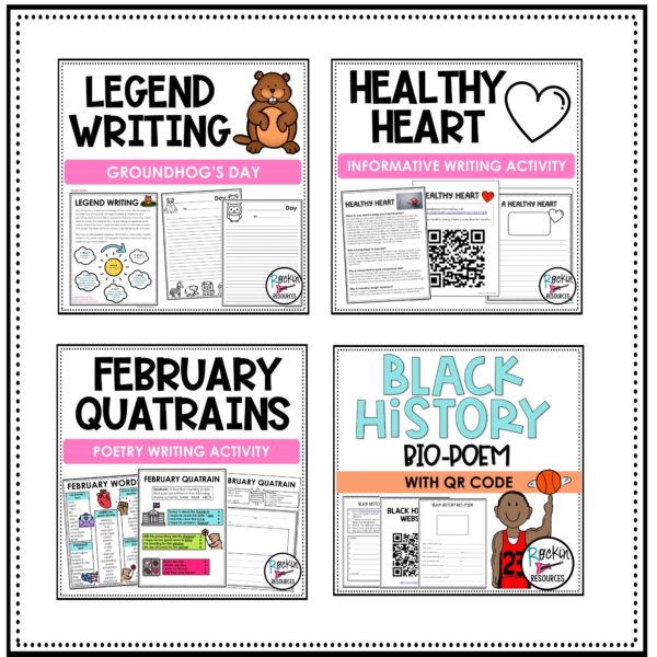 February Writing Bundle | Language Arts | Centers | Valentine's Day ...