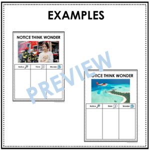 Notice, Think, Wonder - Critical Thinking - Rockin Resources
