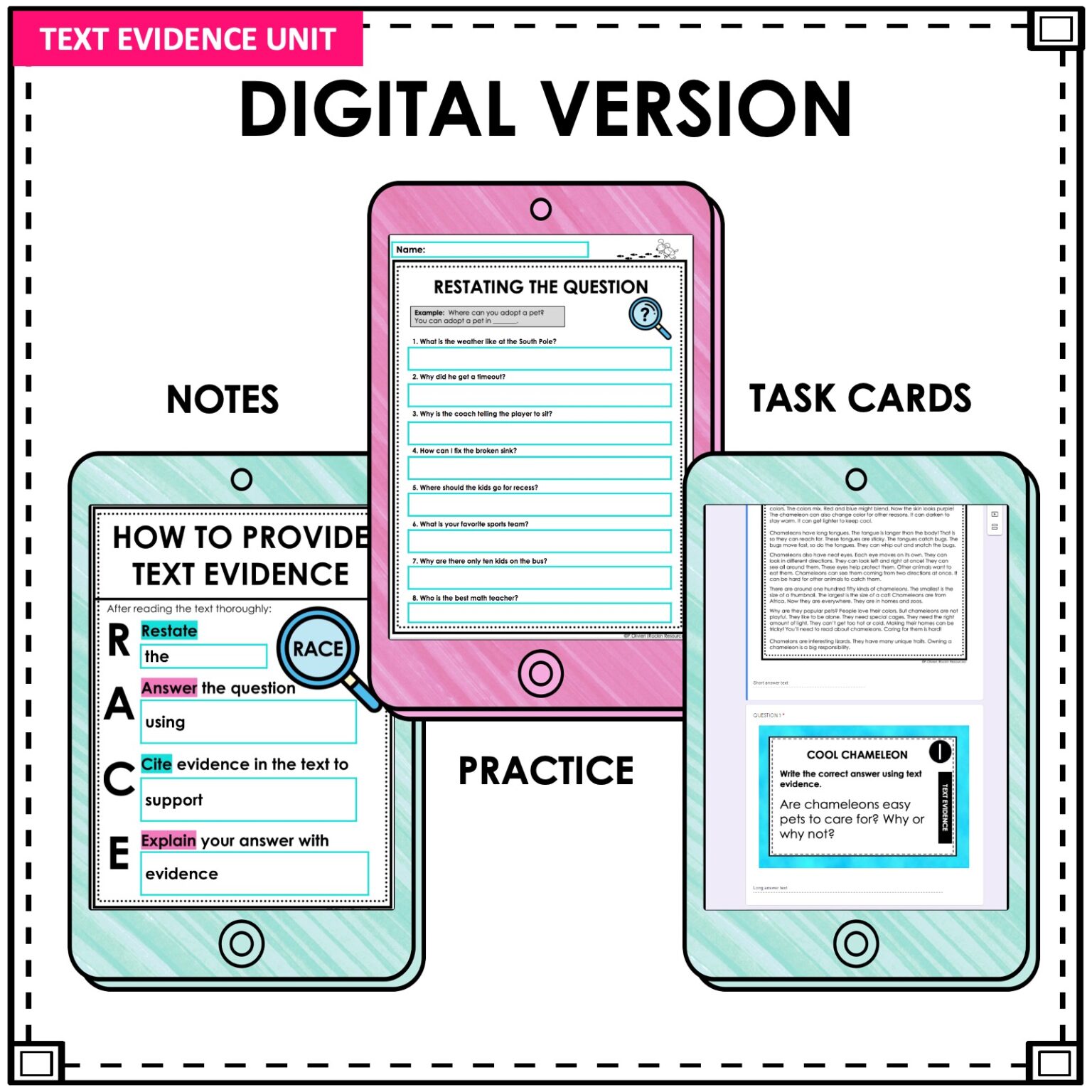 TEXT DEPENDENT ANALYSIS 3RD GRADE AND TEXT EVIDENCE UNIT BUNDLE ...