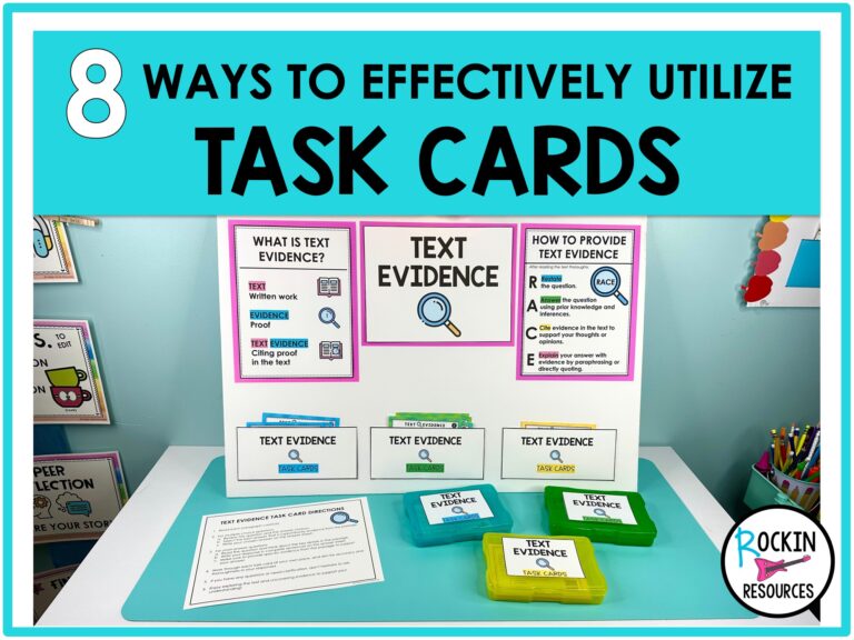 8 Ways to Effectively Utilize Task Cards - Rockin Resources