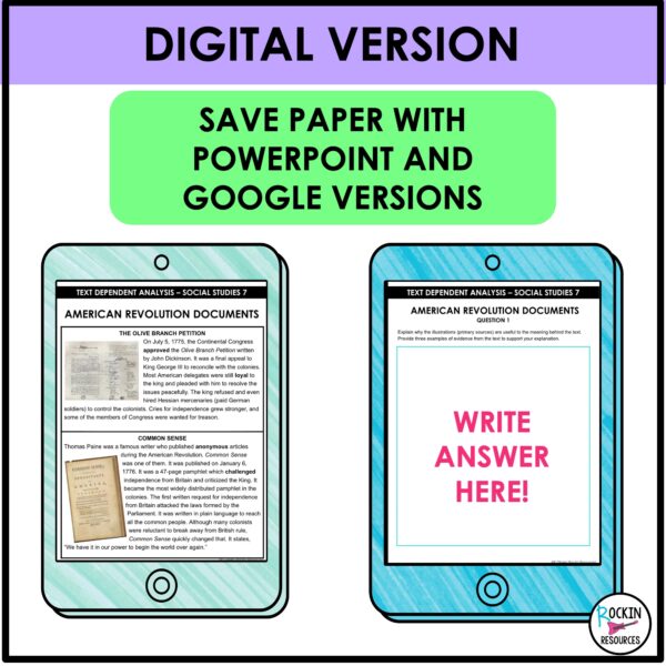 4th Grade Text Dependent Analysis (TDA) Text Evidence Writing - Rockin ...