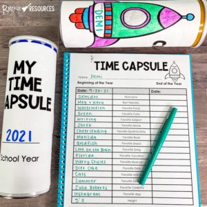 Time Capsule Activity for Back to School and End of Year - Rockin Resources