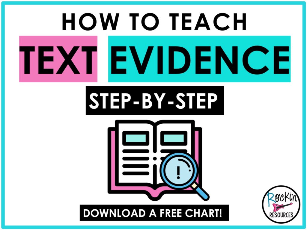 How to Teach Text Evidence - Rockin Resources