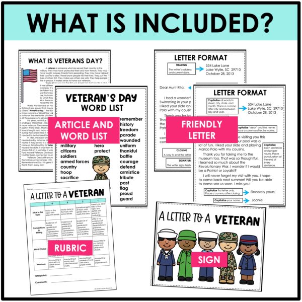 Veterans Day - Veterans Day Activity - Veterans Day Writing - Rockin ...