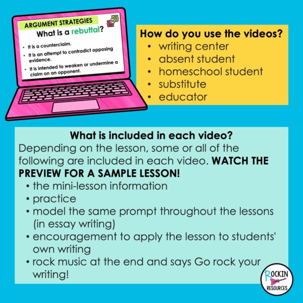 8TH GRADE STEP-BY-STEP WRITING® VIDEOS FOR PARAGRAPH AND ESSAY WRITING ...