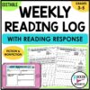 Editable Weekly Reading Log - Fiction and Non Fiction - Rockin Resources