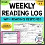 Editable Weekly Reading Log - Fiction and Non Fiction - Rockin Resources