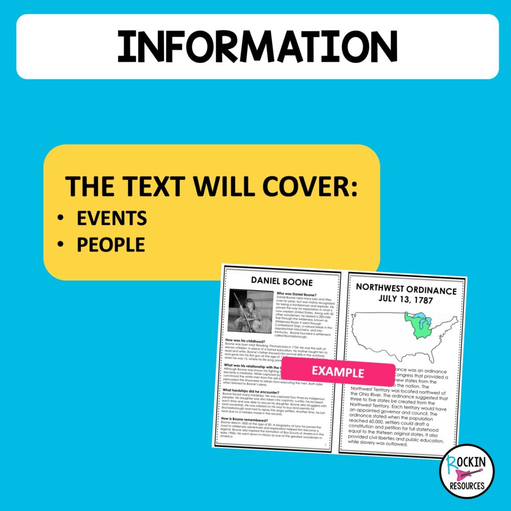 Westward Expansion Informational Text Booklet - Rockin Resources