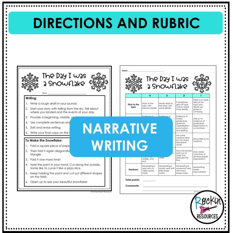 Snowflake Narrative Writing | WINTER WRITING ACTIVITY | SNOWFLAKE CRAFT ...