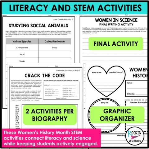 Women in Science | Reading Passages with Questions and Activities- STEM ...