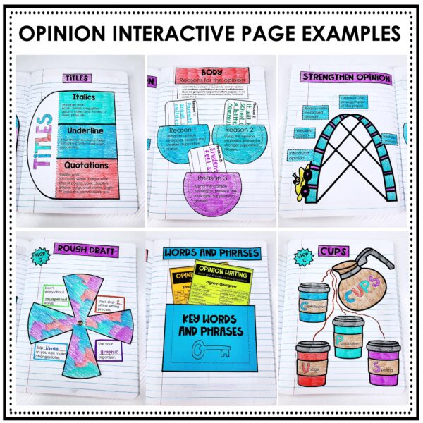 Interactive Writing Notebook Pages - Rockin Resources