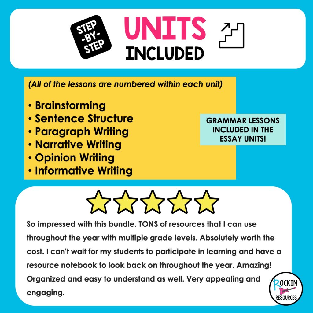 Upper Elementary STEP-BY-STEP WRITING® Grades 3-5 - Rockin Resources