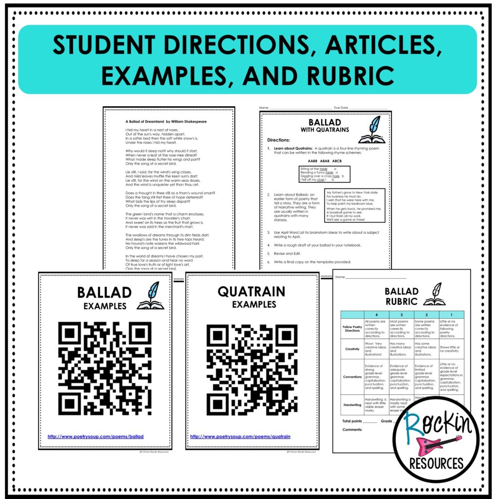 Ballad for April with Quatrains - Rockin Resources