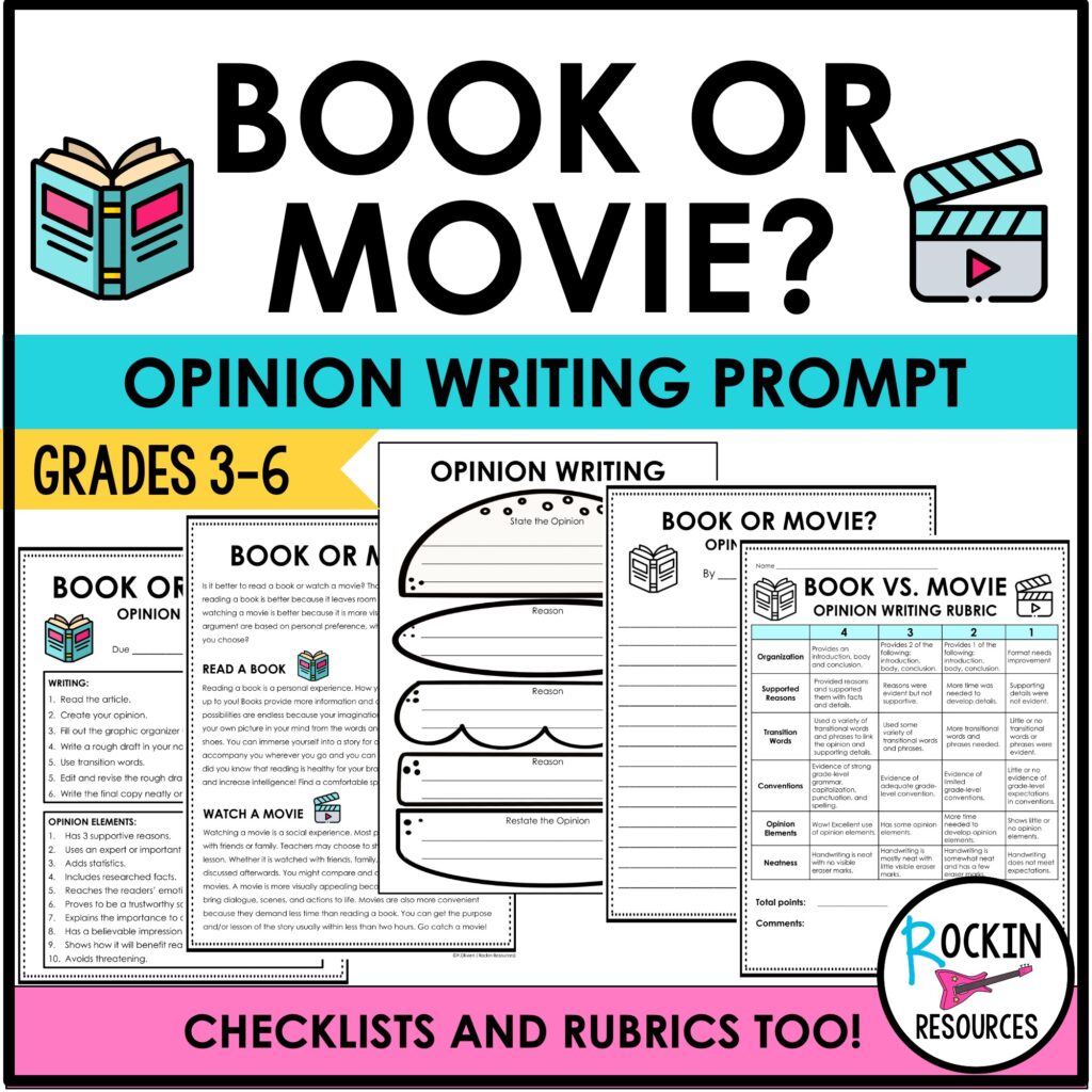 Opinion Writing Prompts Bundle - Rockin Resources
