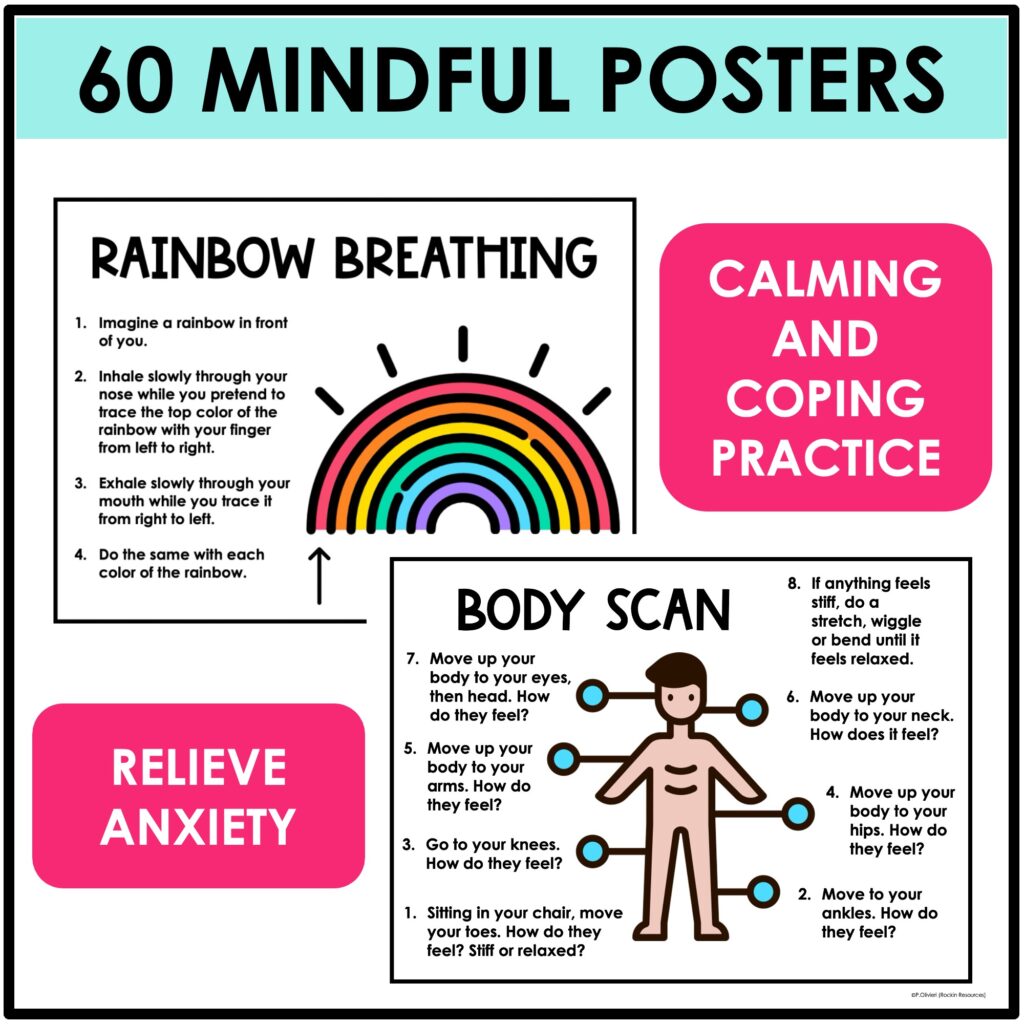 SOCIAL EMOTIONAL LEARNING POSTERS - SEL POSTERS AND CARDS - BREATHING ...
