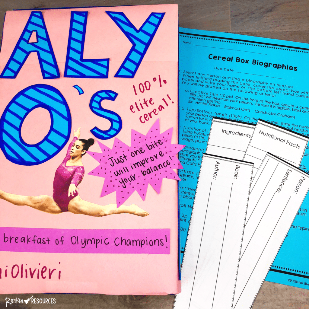 Book Report- Cereal Box Biography - Rockin Resources