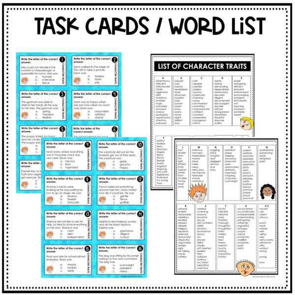 Character Traits: Writing Mini-Lesson - Rockin Resources