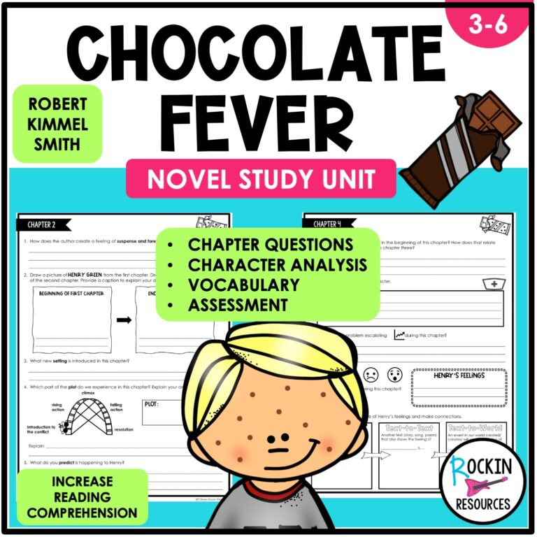 Chocolate Fever Novel Unit - Rockin Resources