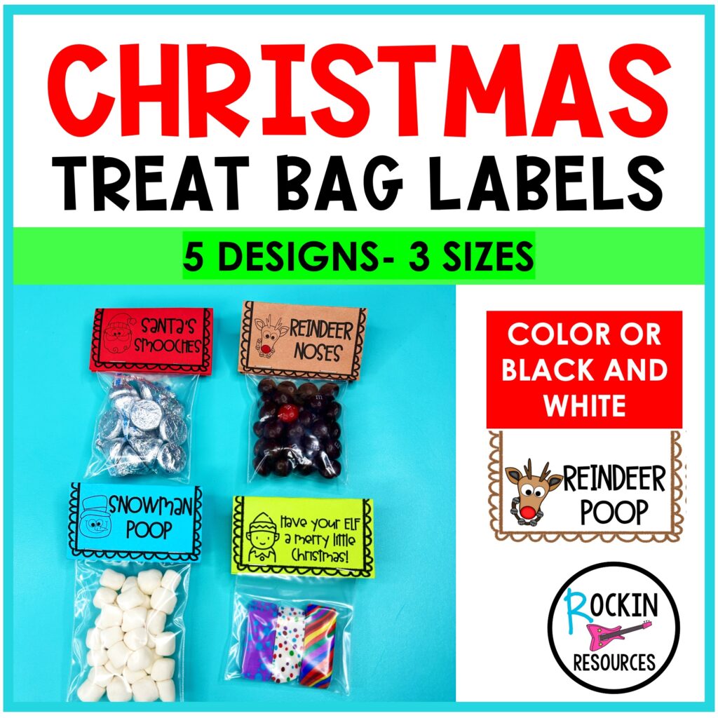 Christmas Treat Bag Labels - Rockin Resources