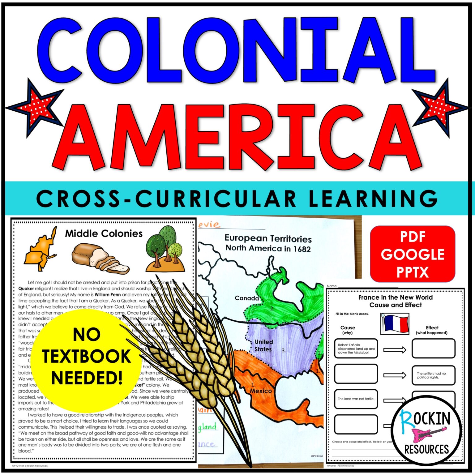 Colonial America | 13 Colonies | Colony Unit | Colonization | Print ...