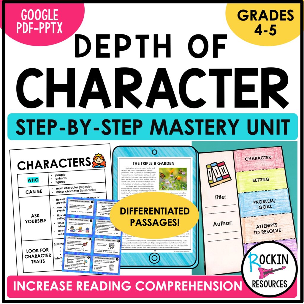 Depth of Characters, Settings & Events Reading Comprehension Mastery ...