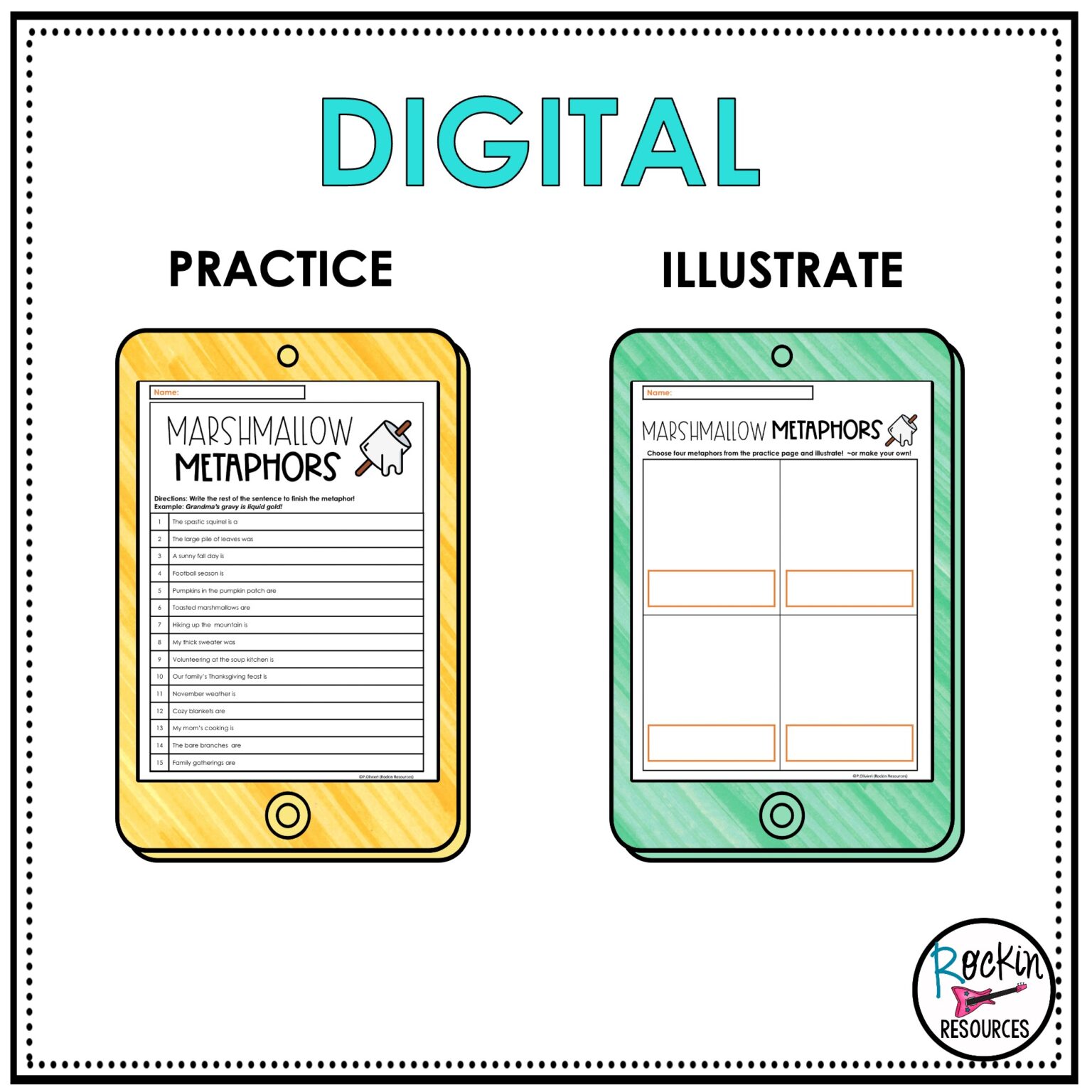 November Figurative Language - Fall - Autumn - Rockin Resources