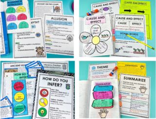 examples of reading skills for bundle - Rockin Resources