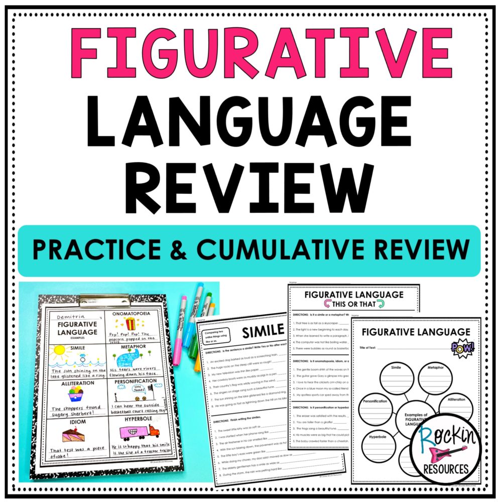 FIGURATIVE LANGUAGE PRACTICE AND FIGURATIVE LANGUAGE CUMULATIVE REVIEW ...