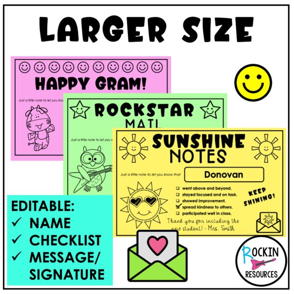 POSITIVE Shout-Outs, ROCKSTAR Mail, HAPPY Grams, SUNSHINE Notes ...