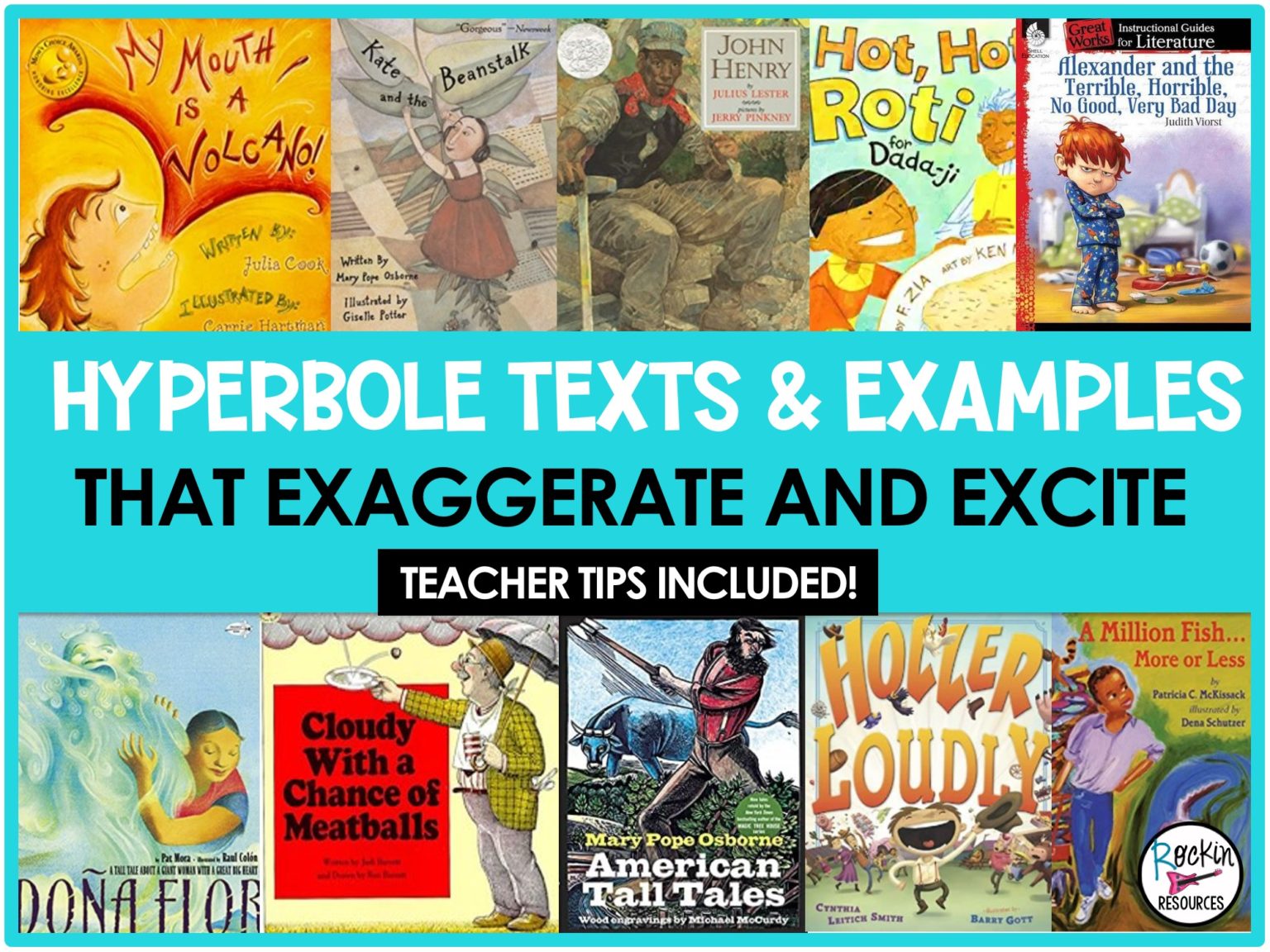Hyperbole Texts with Examples that Exaggerate and Excite - Rockin Resources