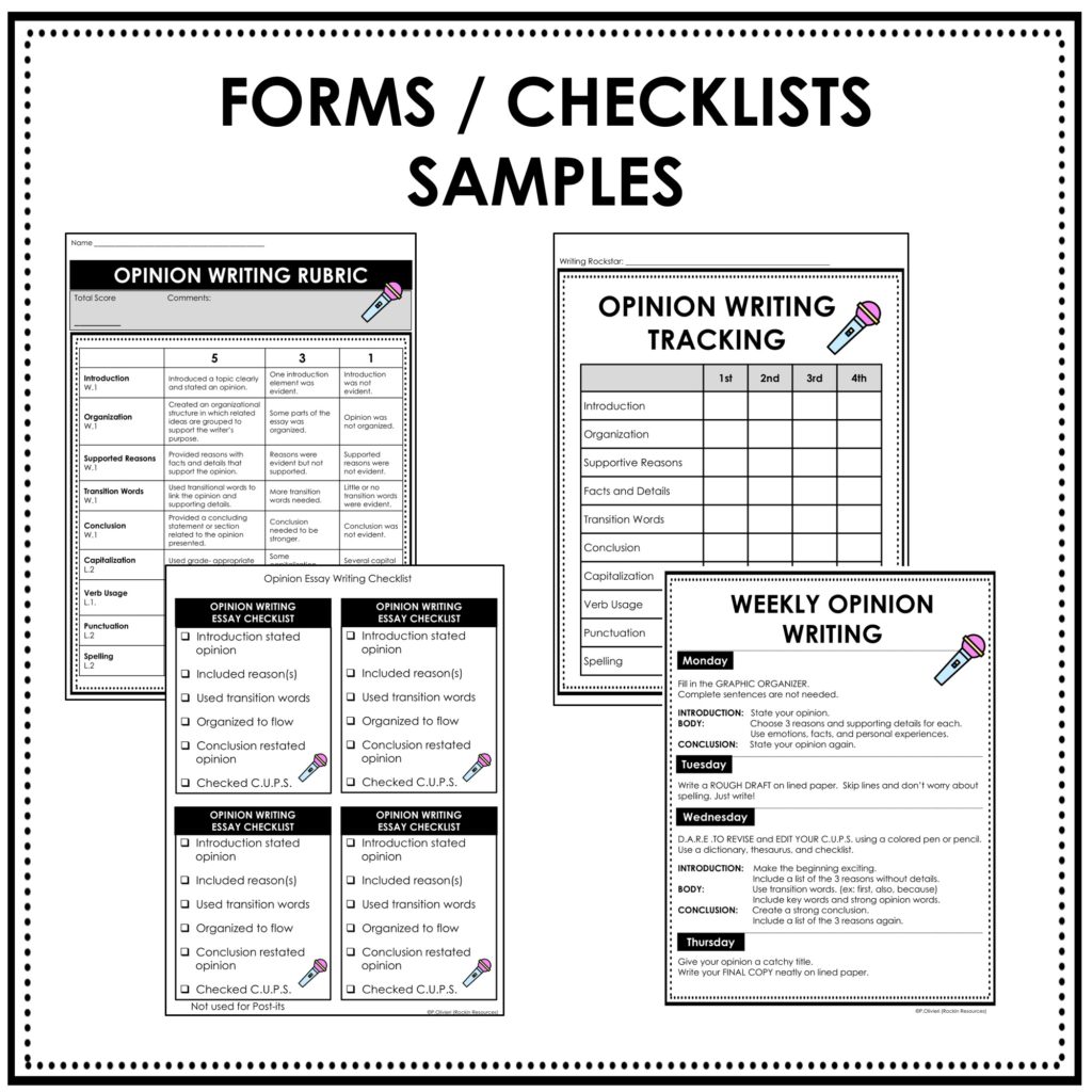 Primary Step-by-Step Opinion Writing - Rockin Resources