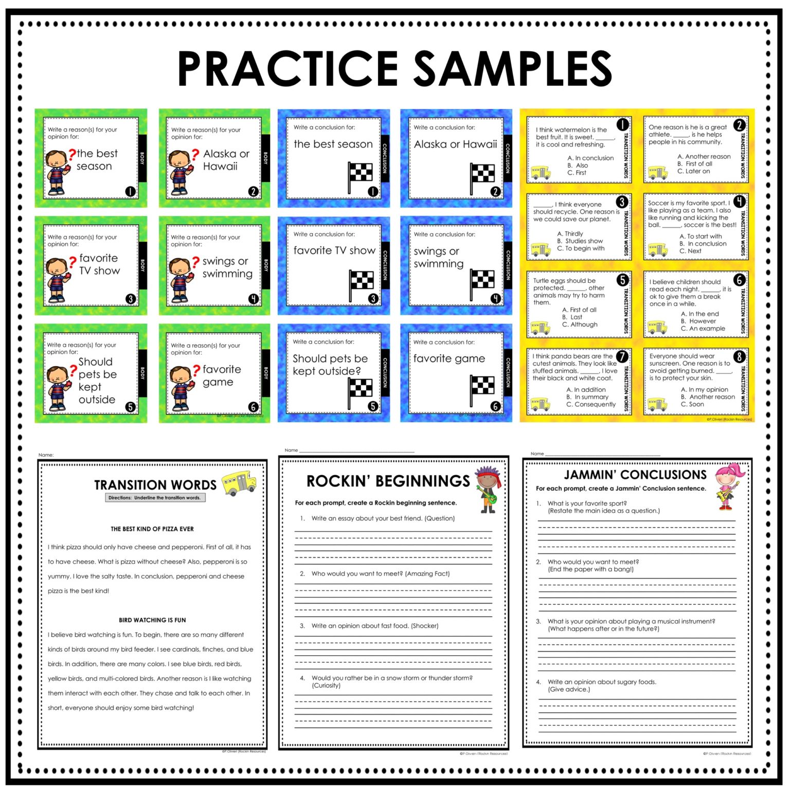 Primary Step-by-Step Opinion Writing - Rockin Resources
