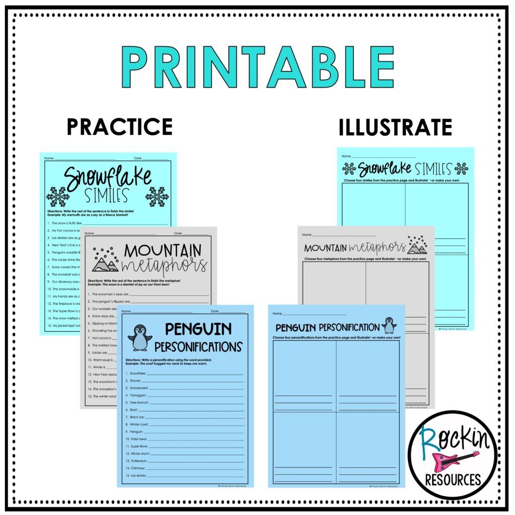 Winter Figurative Language - Rockin Resources