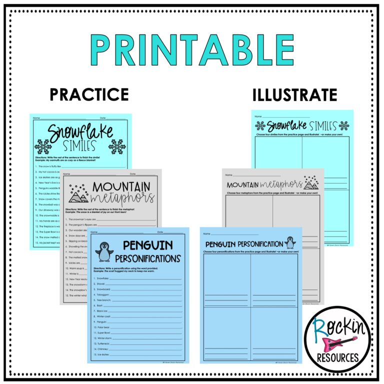 Winter Figurative Language - Rockin Resources