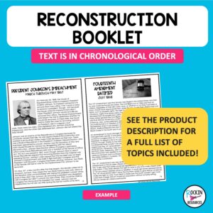 Reconstruction Informational Text Booklet - Rockin Resources