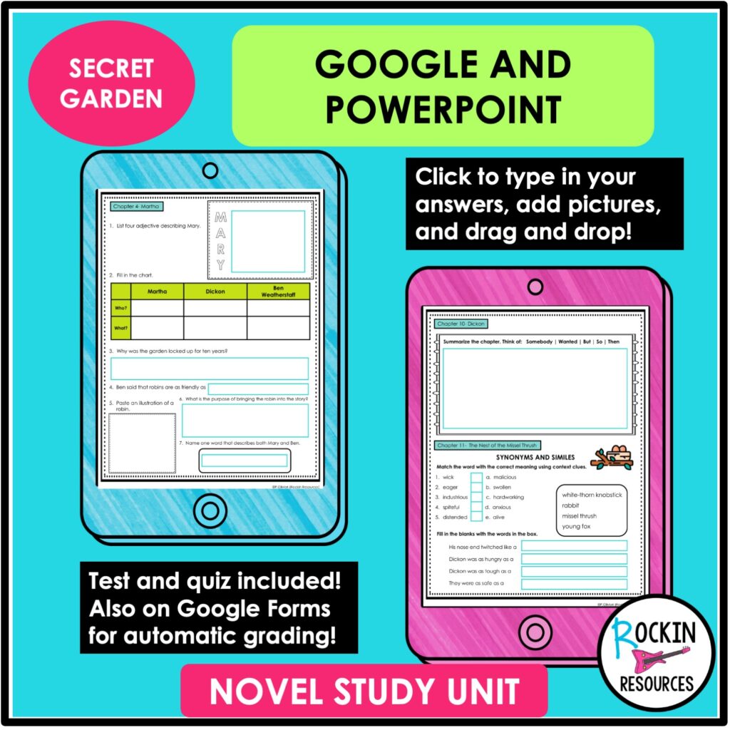 Secret Garden Novel Study | Digital and Print - Rockin Resources