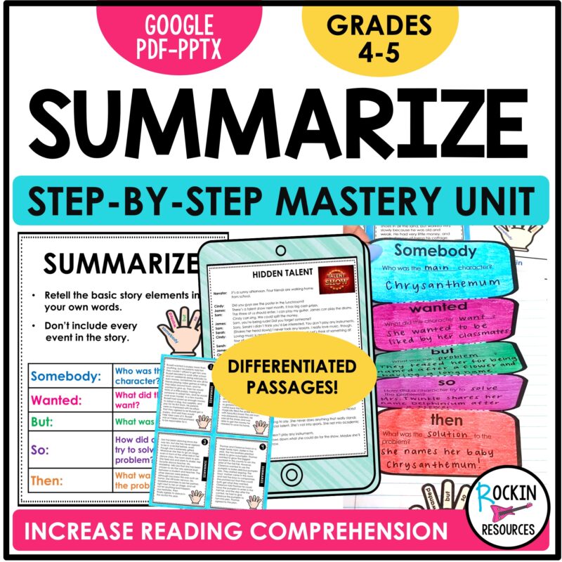 Step-by-Step Summarizing Unit - Rockin Resources