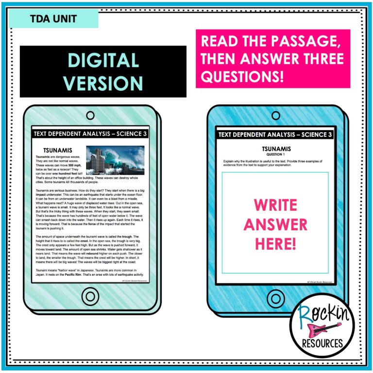 TEXT DEPENDENT ANALYSIS 3RD GRADE AND TEXT EVIDENCE UNIT BUNDLE ...